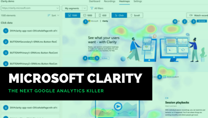 Launching Microsoft clarity web analytics free heatmaps session recording